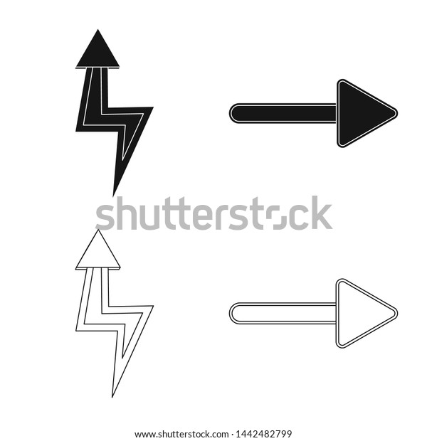 Bitmap Illustration Element Arrow Logo Collection Stock Illustration ...