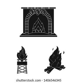 Vector Illustration Fire Flame Logo Collection: vector de stock (libre ...
