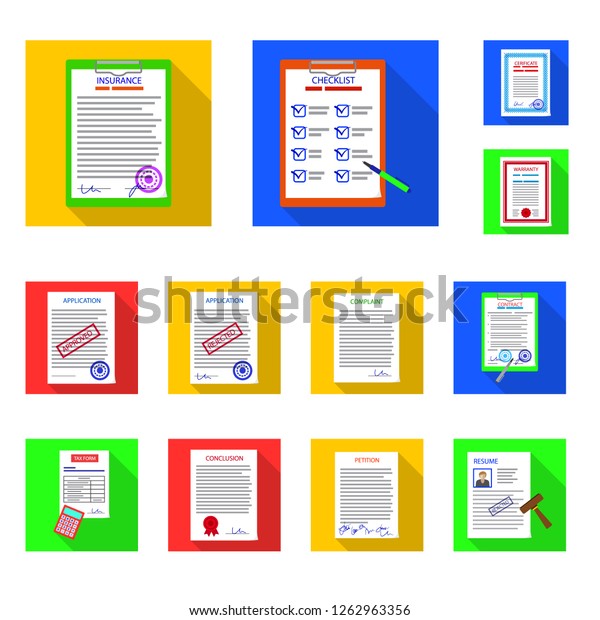 Bitmap Illustration Form Document Sign Collection Stock Illustration ...