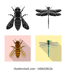 Vector Illustration Insect Fly Icon Collection Stock Vector (Royalty ...