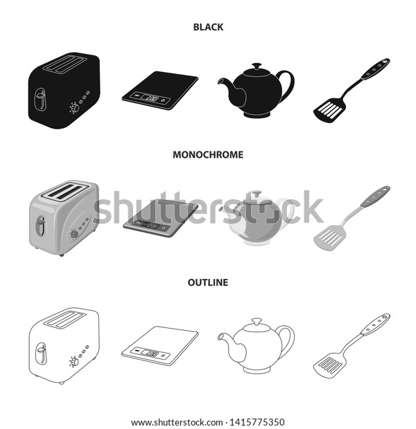 Bitmap Illustration Kitchen Cook Logo Set Stock Illustration 1415775350 ...