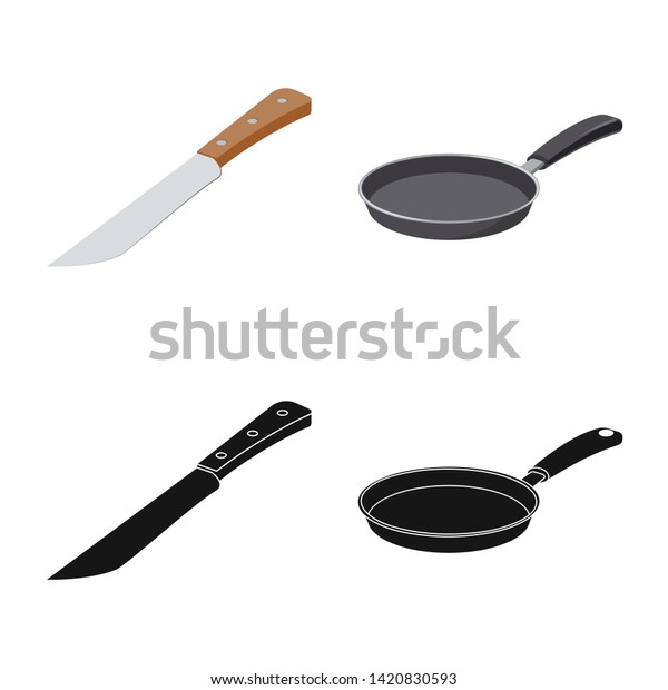 Bitmap Illustration Kitchen Cook Logo Set Stock Illustration 1420830593 ...