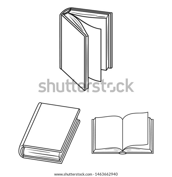 Bitmap Illustration Library Textbook Symbol Set Stock Illustration ...