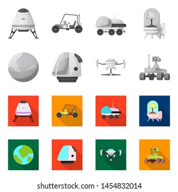 Bitmap Illustration Mars Space Icon Collection Stock Illustration ...