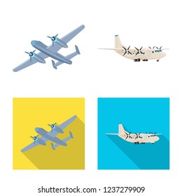Bitmap Illustration Plane Transport Icon Set Stock Illustration ...