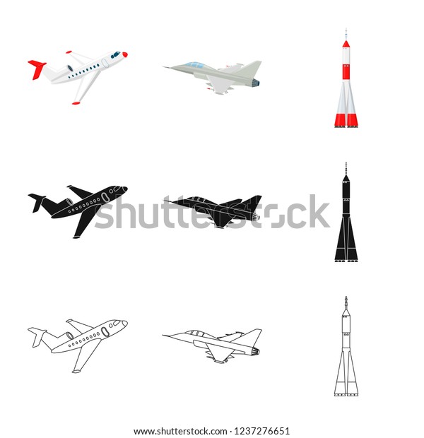 Bitmap Illustration Plane Transport Icon Collection 스톡 일러스트 1237276651 ...