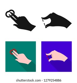 Bitmap Illustration Touchscreen Hand Logo Collection Stock Illustration ...