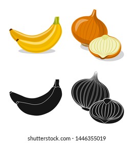 Bitmap Illustration Vegetable Fruit Logo Collection Stock Illustration ...