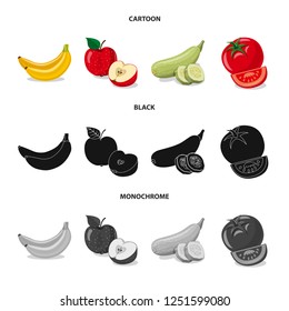 Bitmap Illustration Vegetable Fruit Symbol Collection Stock ...