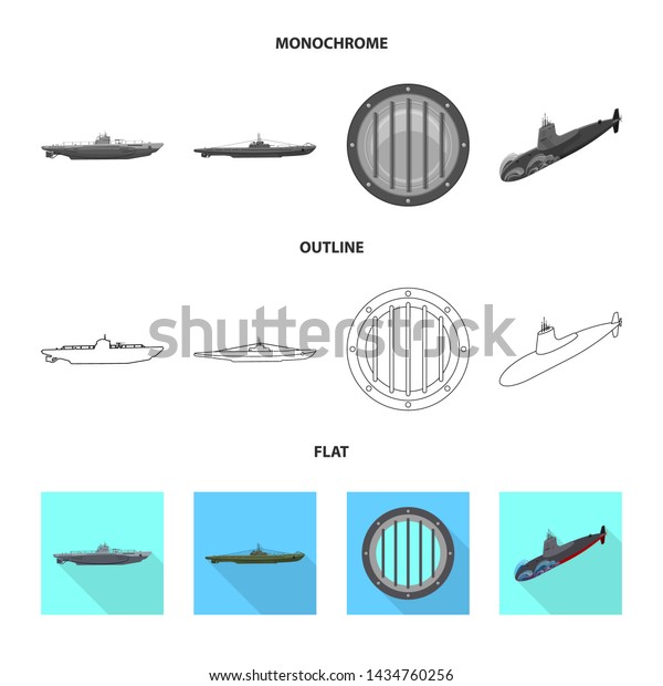 Bitmap Illustration War Ship Logo Set Stock Illustration 1434760256 ...
