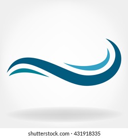 Símbolo vectorial de onda. Icono de: vector de stock (libre de regalías ...