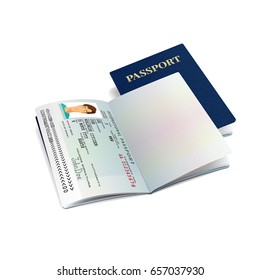 Vector International Passport Template Sample Personal Stock Vector ...