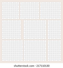 Bitmap Jigsaw Puzzle Patterns Set Stock Illustration 217110130 ...