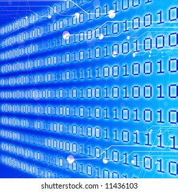 Bits Bytes On Blue Background Stock Illustration 11436103 | Shutterstock