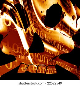 Bits Bytes On Dark Red Background Stock Illustration 22522549 ...