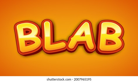 Blab Comic Speech 3d Text Style Stock Illustration 2007965195 ...