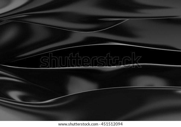 Black Abstract Dramatic Cloth Background 3d Stock Illustration 451512094