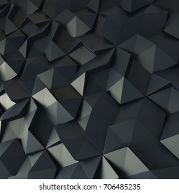 Ilustrasi Stok 3d Illustration Black Triangles On Black 1809491620 ...