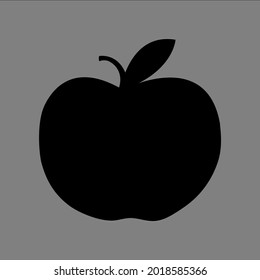 Black Apple Shape Logo On Grey Stock Illustration 2018585366 | Shutterstock