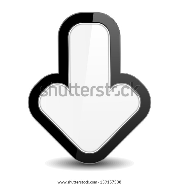 Black Arrow Pointing Down Stock Illustration 159157508 | Shutterstock