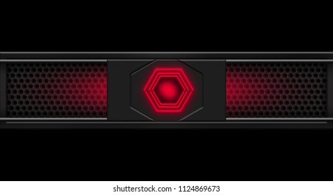 Black Background Button Backlight Neon Stock Illustration 1124869673 ...