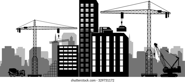 Black Background Construction Icons Set On Stock Illustration 329731172 ...