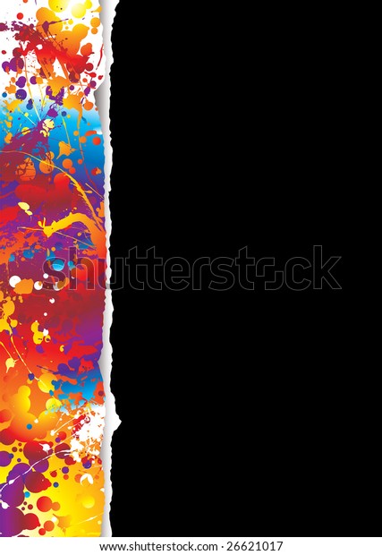 Black Background Tear Effect Rainbow Effect Stock Illustration 26621017 ...