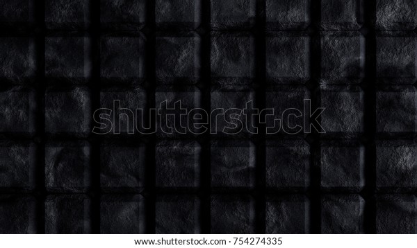 Black Background Tile Texture 3d Illustration Stock Illustration ...