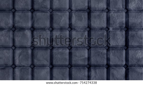 Black Background Tile Texture 3d Illustration 스톡 일러스트 754274338 ...