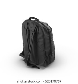 Back View Black Back Pack Isolated Stock Photo (Edit Now) 195917477