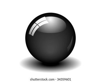 Black Ball Stock Vector (Royalty Free) 34359598