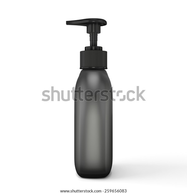 Black Bottle Soap Front View Isolated Stock Illustration 259656083