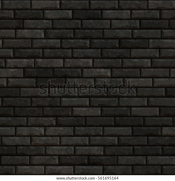 Black Bricks Texture Dark Brick Wall Stock Illustration 561695164