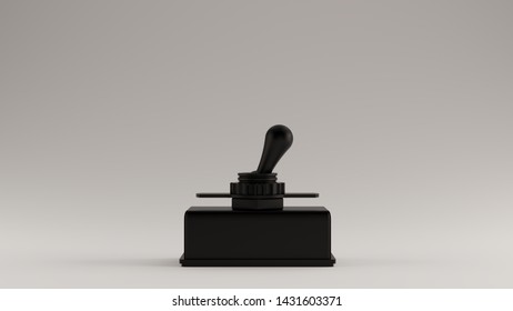 Black Button Switch Black Background Front Stock Illustration ...