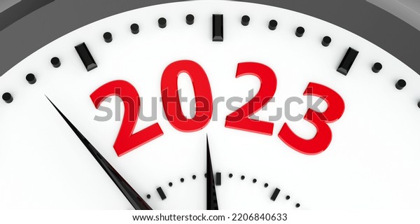 Black Clock 2023 Represents Coming New: ภาพประกอบสต็อก 2206840633 ...