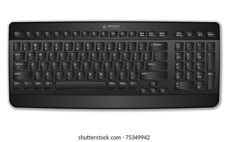 Black Computer Keyboard Stock Vector (Royalty Free) 69501523