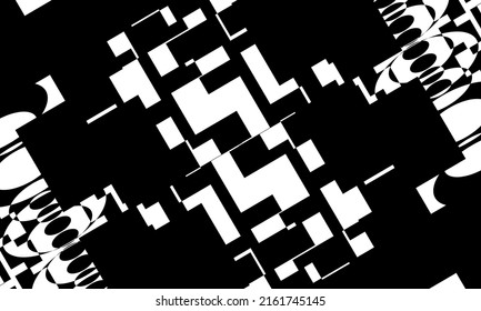 Black Distorted Patterns Op Art Style Stock Illustration 2161745145 ...