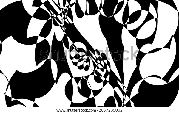 Black Distorted Patterns Op Art Style Stock Illustration 2057235002 ...