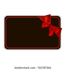 Black Empty Gift Card Template Red Stock Vector (Royalty Free) 751006333