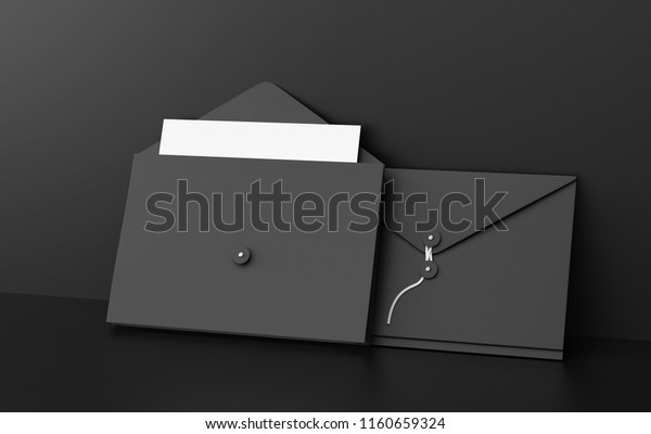 Black Envelopes String Template Leaning On Stok İllüstrasyon 1160659324 ...