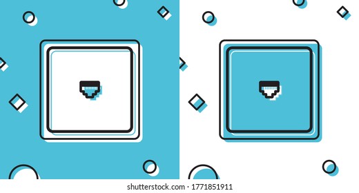 Black Ethernet Socket Sign Network Port Stock Illustration 1771851911 ...