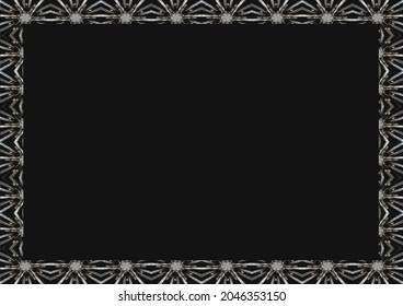 Black Frame Background Decorated Design Borders Stock Illustration ...