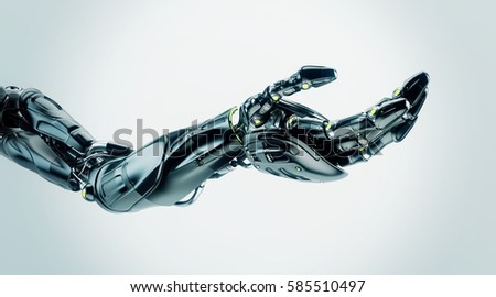 Black Futuristic Arm Type Bionic Arm Stockillustration 585510497 ...