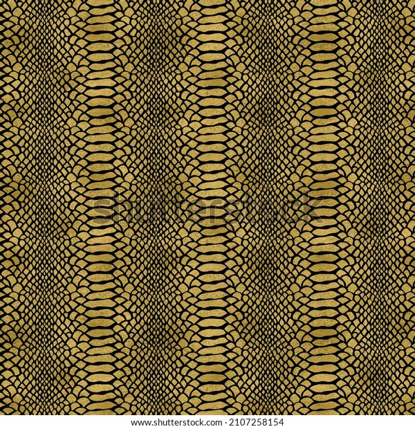 Black Gold Snakeskin Pattern Stock Illustration 2107258154 | Shutterstock