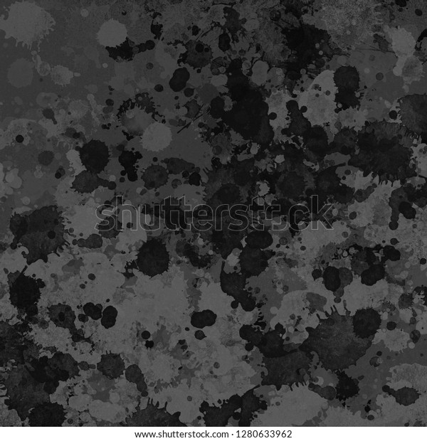 Black Gray Paint Splatter Effect Texture Stock Illustration 1280633962 ...