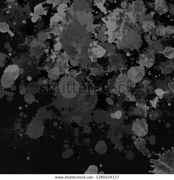 Black Gray Paint Splatter Effect Texture Stock Illustration 1280634127 ...