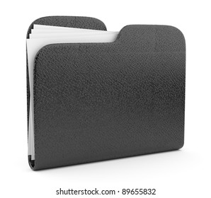 Black Leather Folder File 3d Icon Stock Illustration 89655832 ...