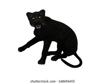 Cartoon Black Panther Stock Vector (Royalty Free) 374630239