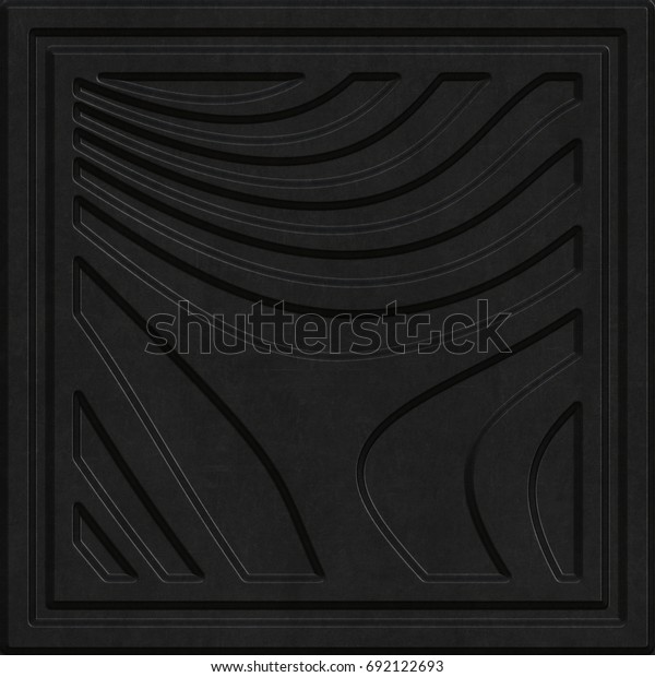 Black Metal Texture Pattern Panel 3d Stock Illustration 692122693 ...