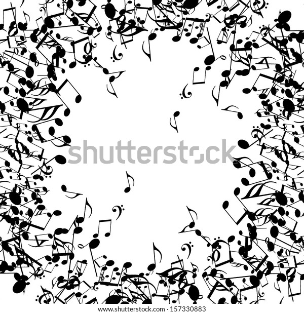 Black Music Notes Isolated On Solid Stock Illustration 157330883 ...